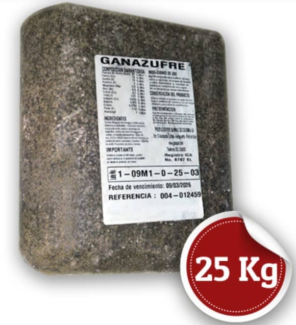 Sal mineralizada - Ganazufre Bloque x 25 Kg | Croper