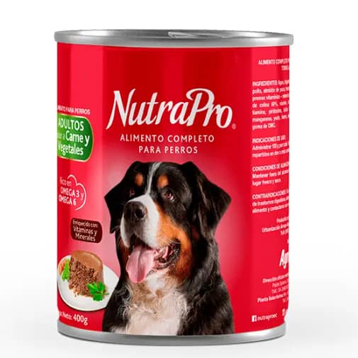 Nutrapro Latas perros Adulto Carne/veg x 400 Gr | Croper