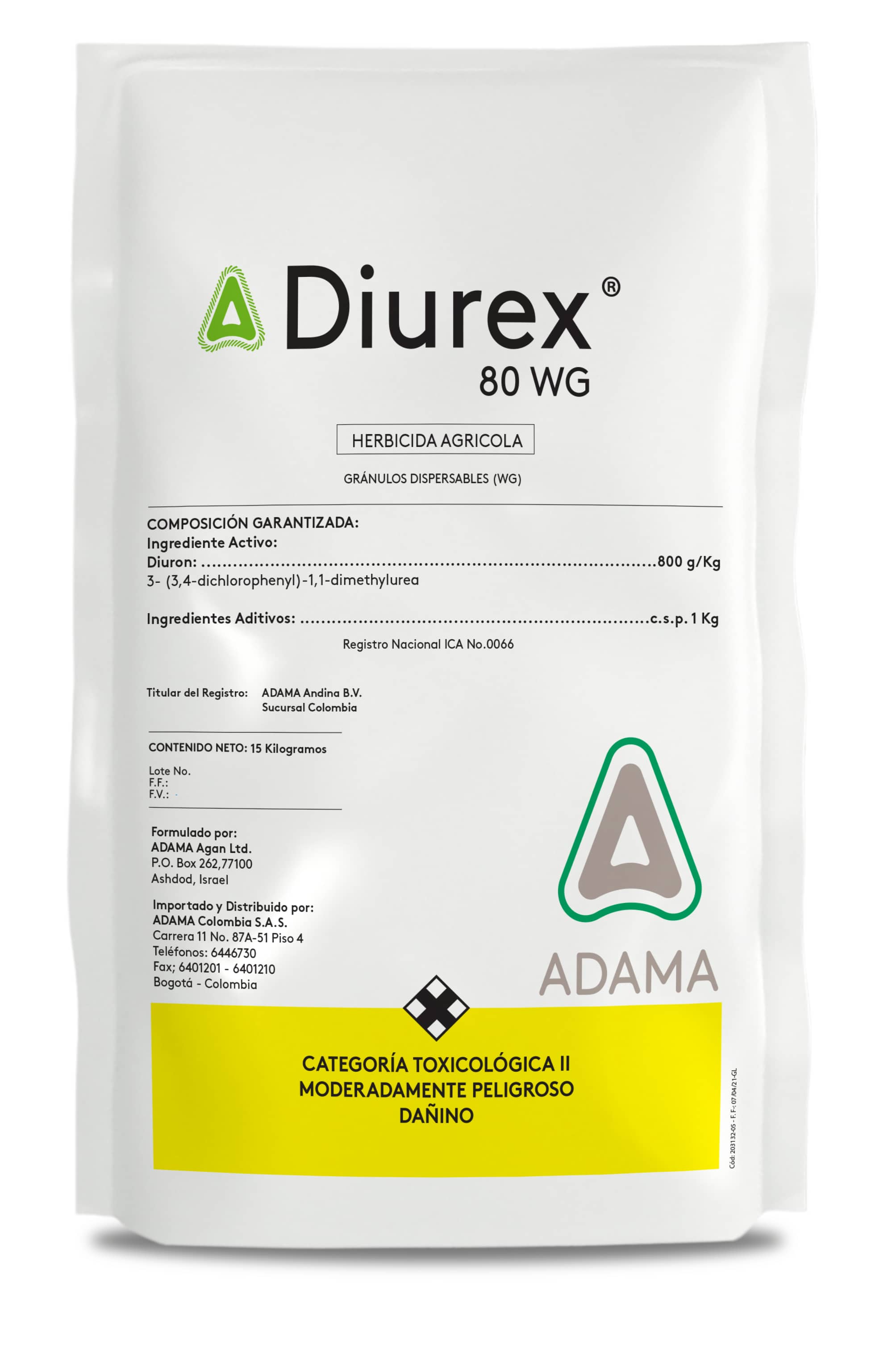 Herbicida Diurex® 80 WG x 15 Kg - Adama | Croper