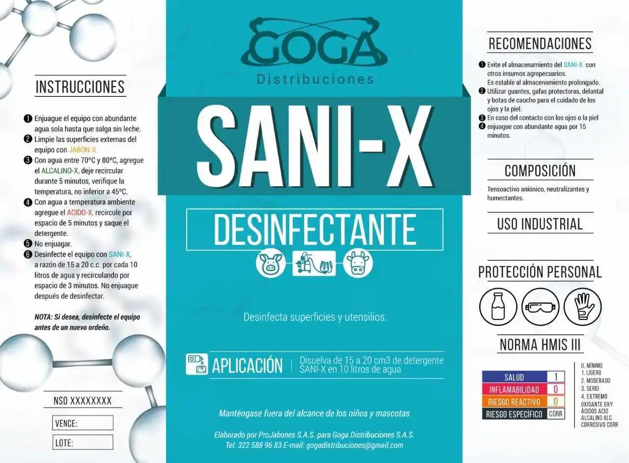 Desinfectantes / Detergentes / Aseo Sani-x | Croper
