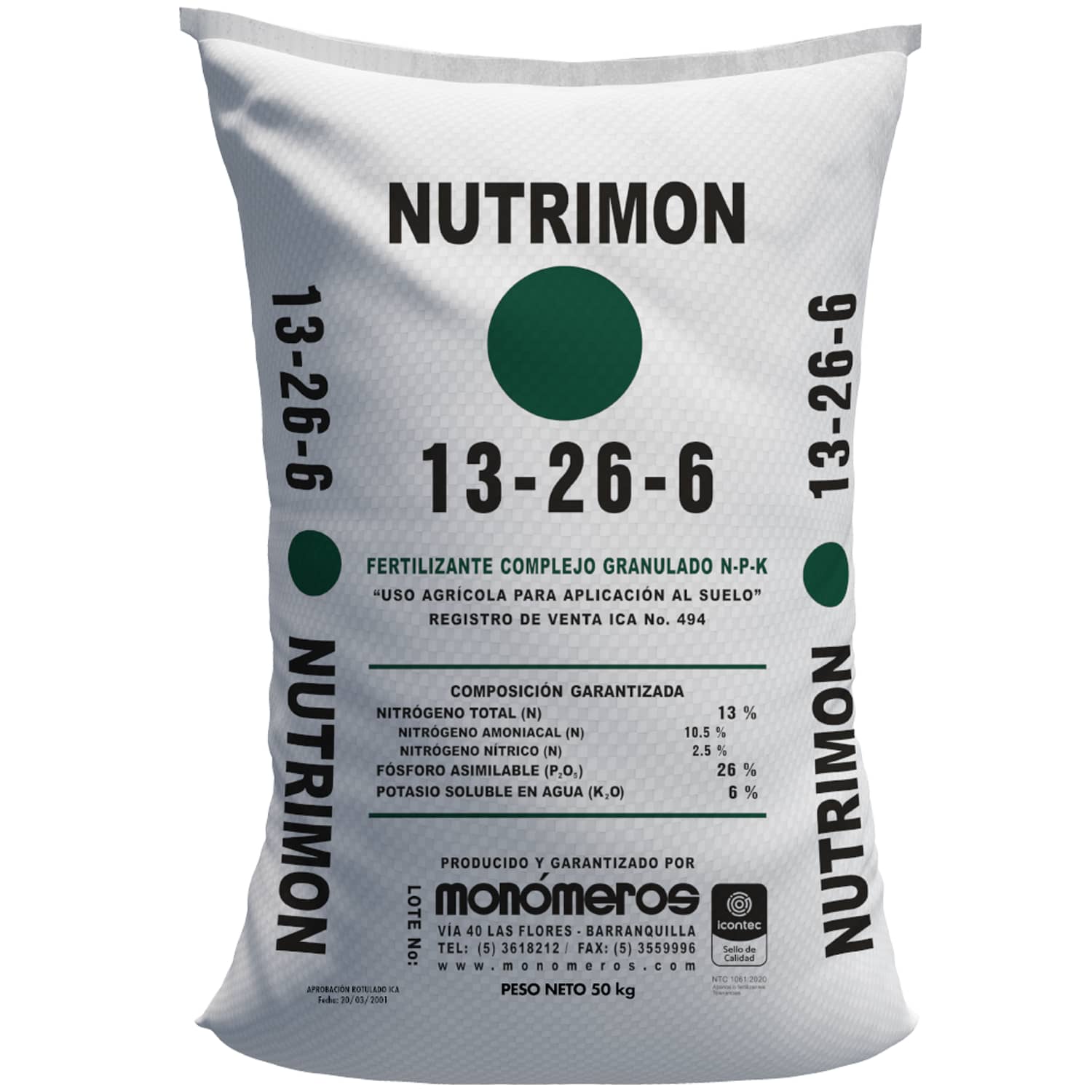 Fertilizante NUTRIMON 13-26-6 x 50kg | Croper