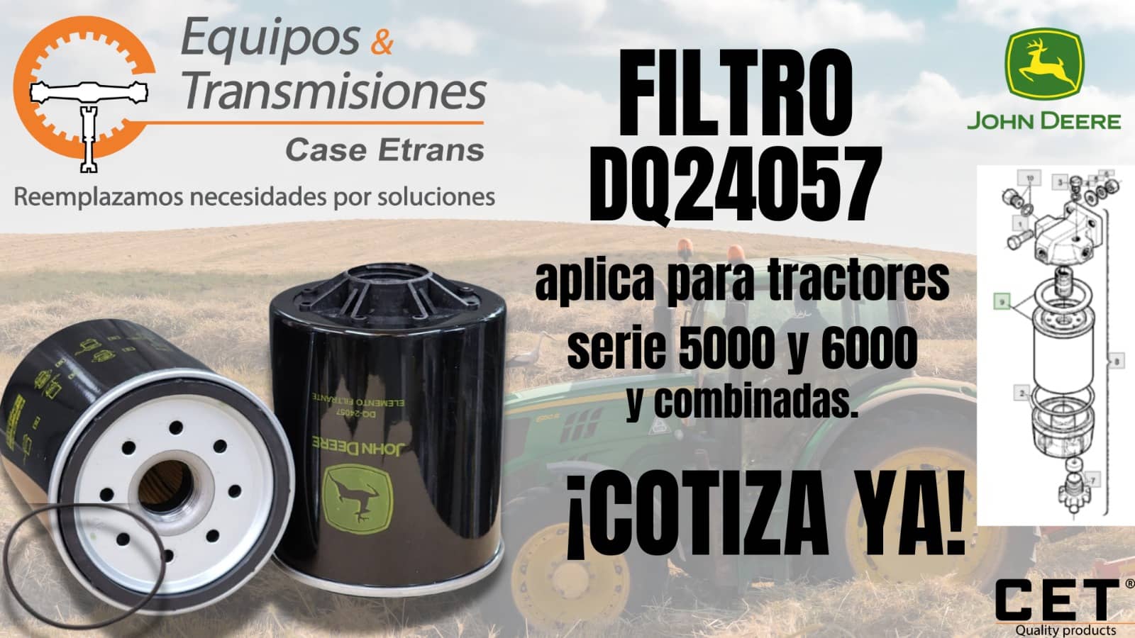 Filtro de combustible - DQ24057 | Croper