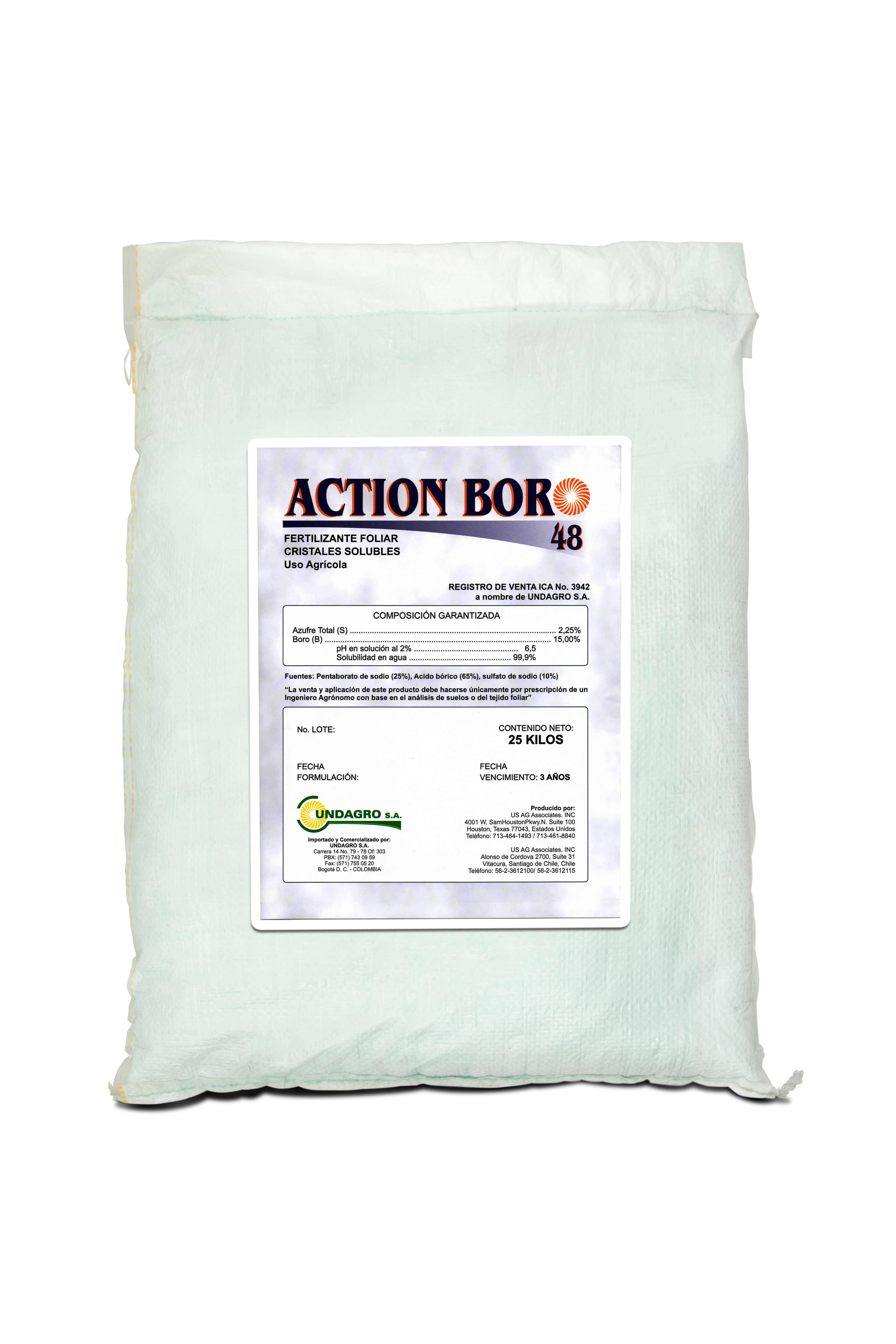 Fertilizante Hidrosoluble Action Boro 48 x 25 Kg | Croper