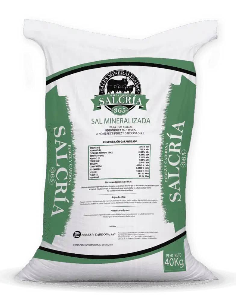 Alimento para Bovinos Sal Cría 365-7% x 40 Kg | Croper