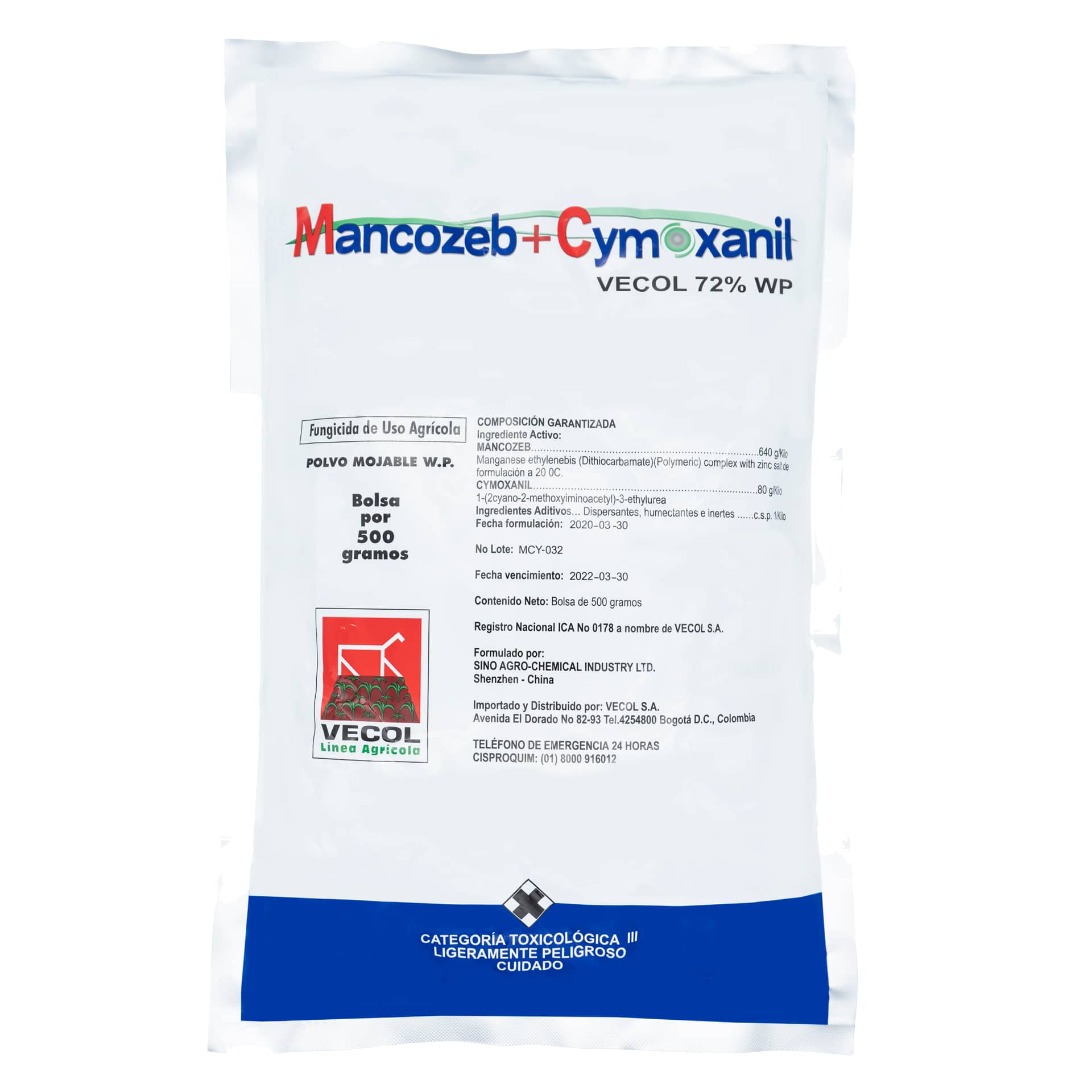 Mancozeb + Cymoxanil Vecol 72% WP x 500 Gr | Croper