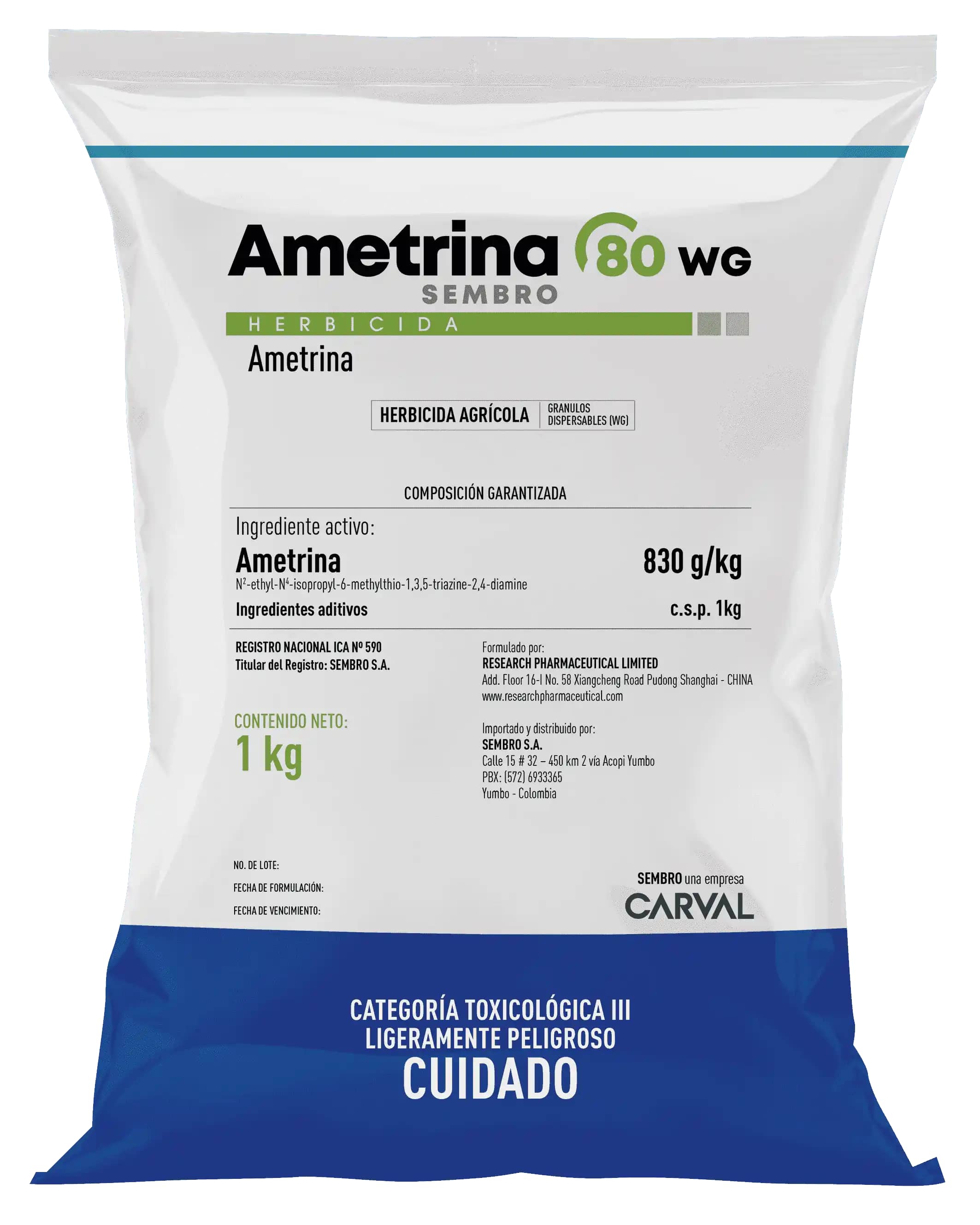 Herbicida Ametrina 80 WG 1 kg - Control malezas en caña | Croper