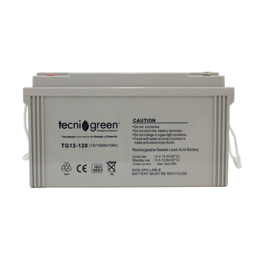 Batería Solar 12v 120ah AGM Recargable Tecnigreen | Croper